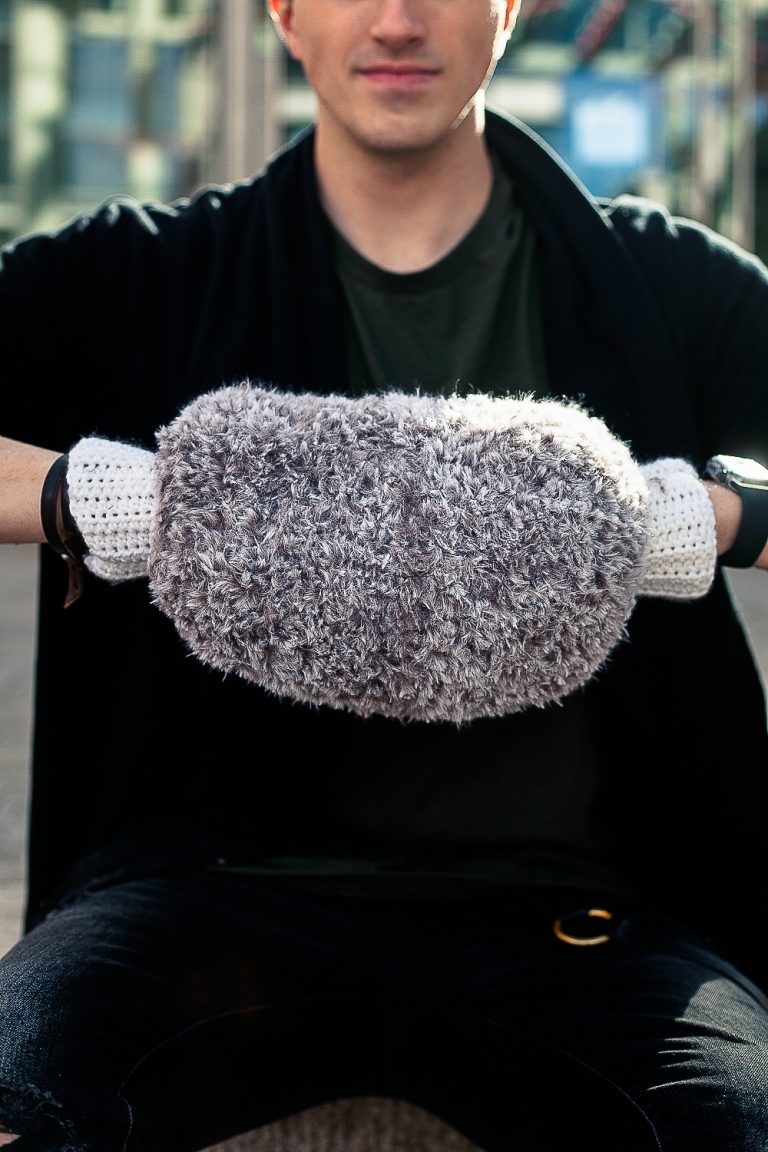 Crochet Fuzzy Muff - Knot Bad