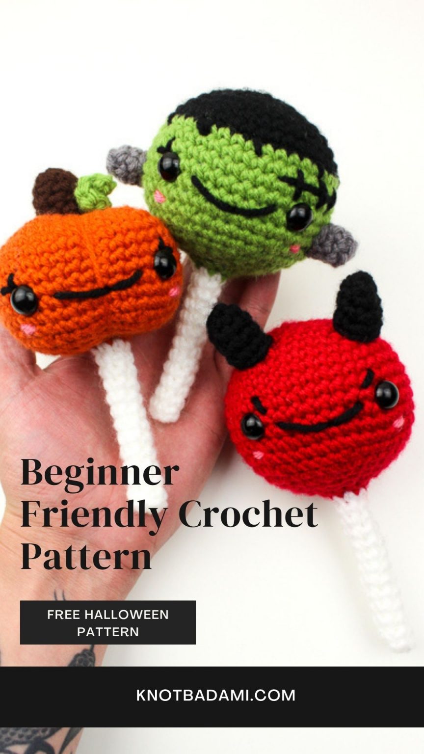 Crochet Monster Cake Pops - Knot Bad